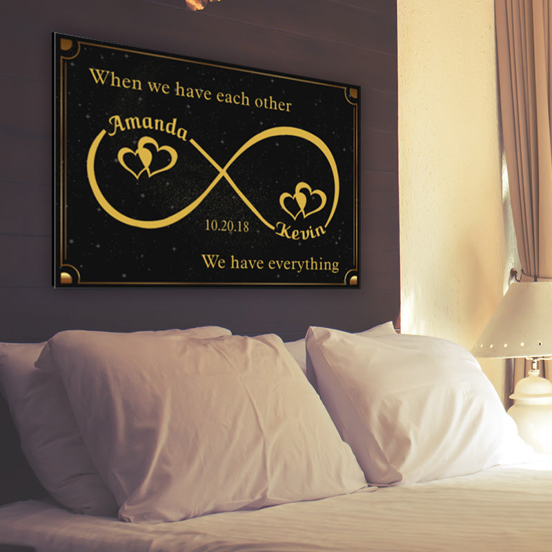 Custom Infinity Canvas Wall Art - Exclusively Made – Celebrity Pair