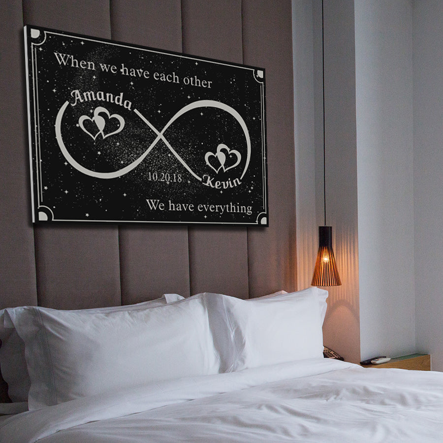 Custom Infinity Canvas Wall Art - Exclusively Made – Celebrity Pair